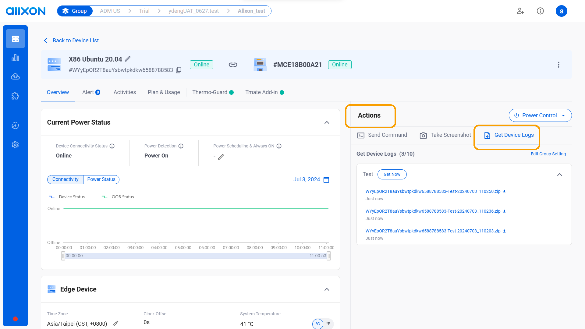 How to Retrieve Device Logs from Edge Devices